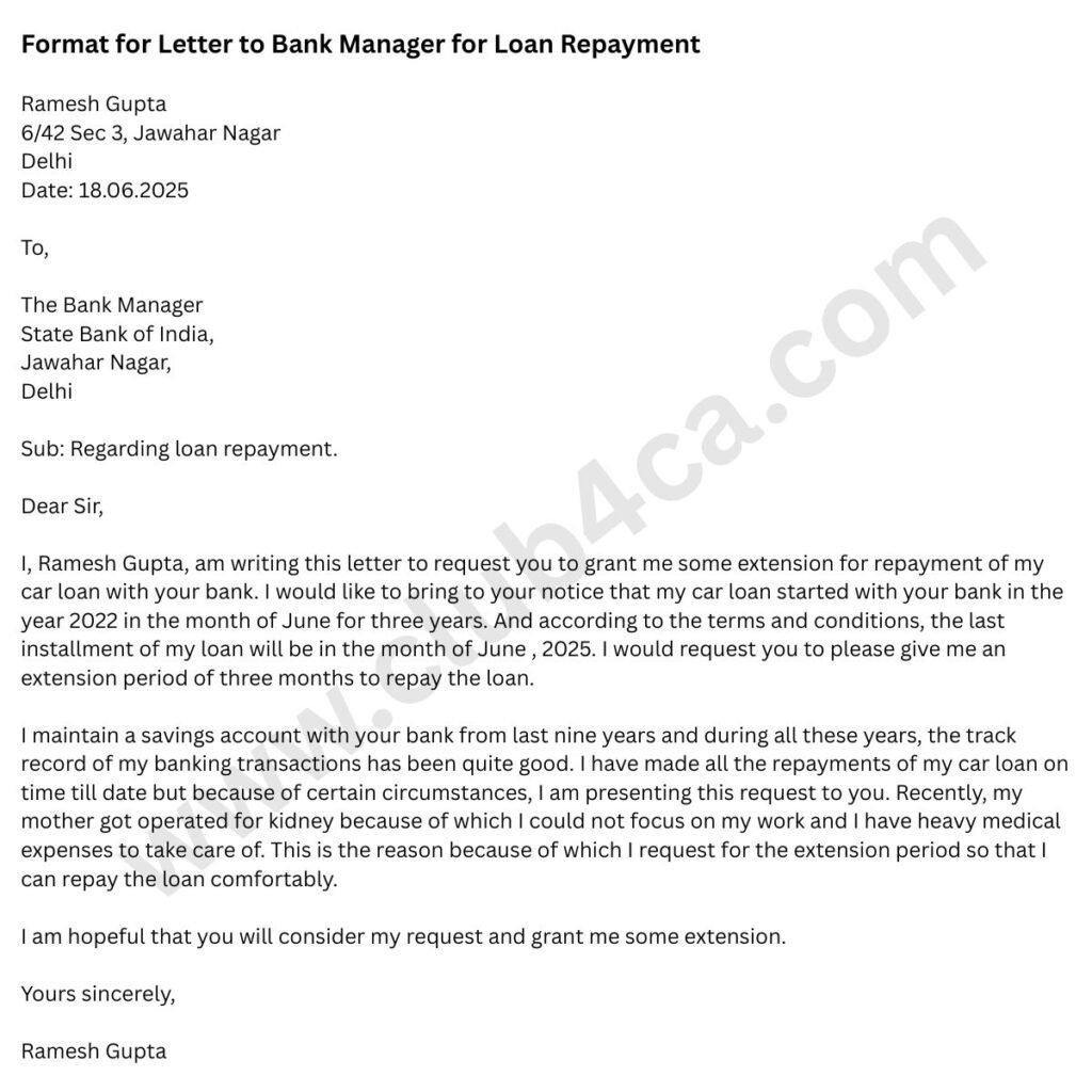 Letter Format to Income Tax Department for Demand Notice