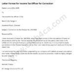 Challan Correction Letter to Assessing Officer