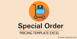 Special Order Pricing Template Excel | Free Download