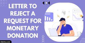 Letter Format to Reject a Request for Monetary Donation